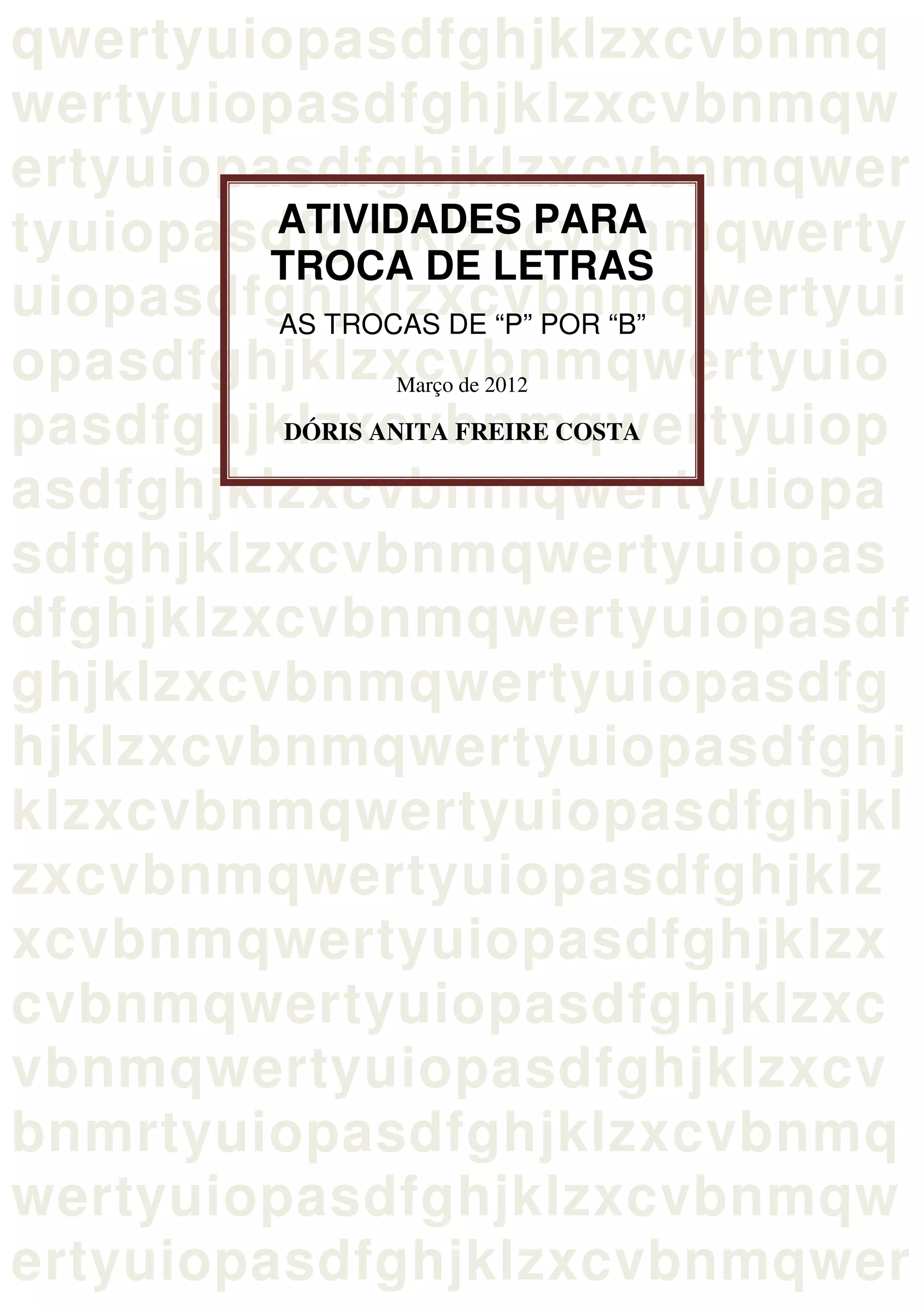 Atividades para troca de letras | PDF