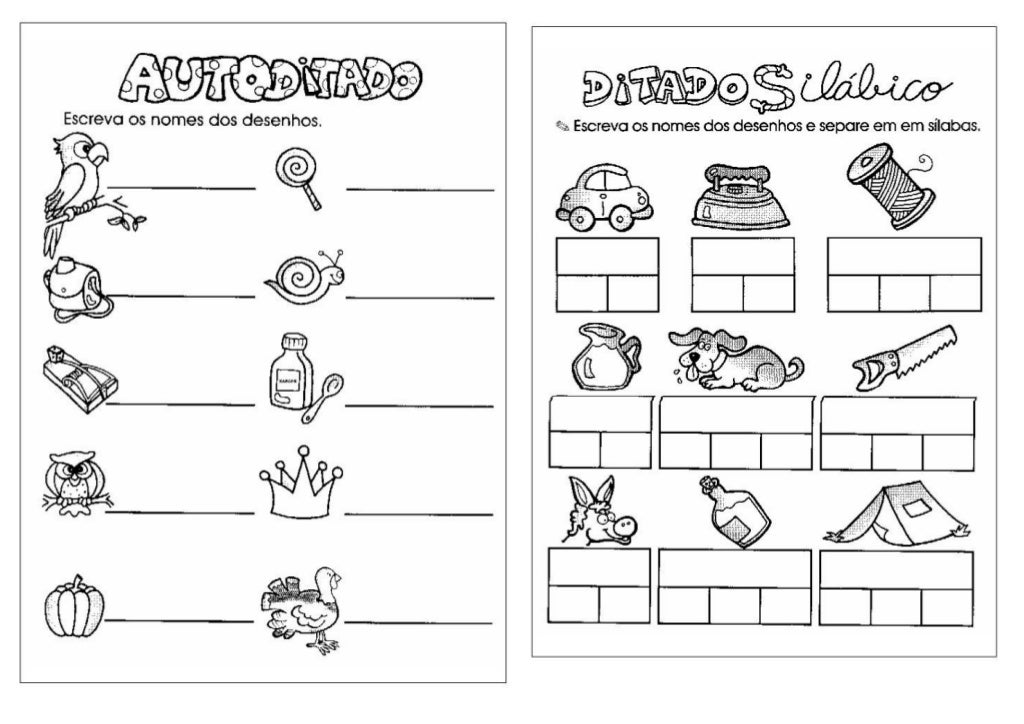 Atividades Para Nivel Pré Silabico 2 Educa