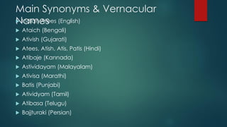 Ativisha by Saket in Dravyguna BAMS NCISM | PDF | Gardening | Home & Garden