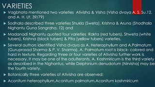 Ativisha by Saket in Dravyguna BAMS NCISM | PDF | Gardening | Home & Garden