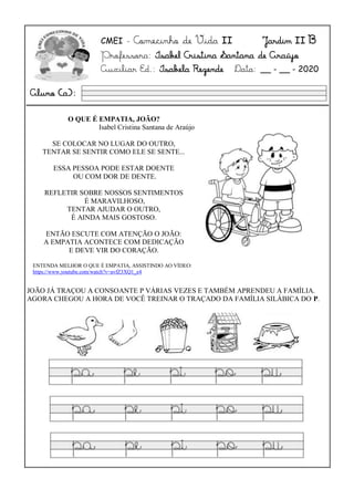 Ativ quem cuida de mim 2 4 ativ isabel | PDF