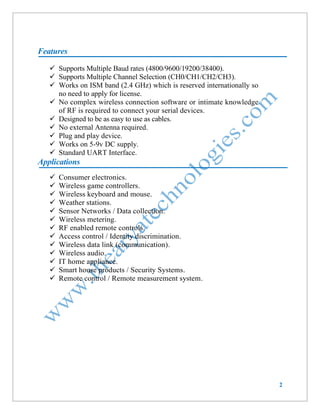 CC2500 Wireless Trans-receiver Module | PDF