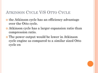 Atkinson cycle (Atkinson cycle Engines) | PDF