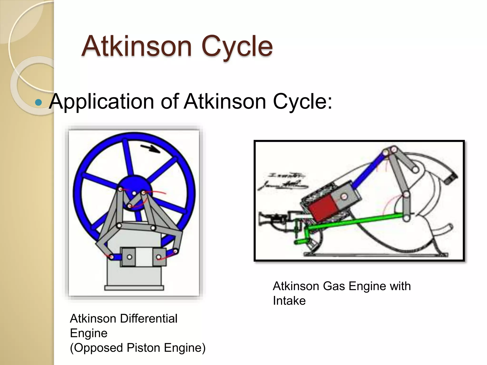 Atkinson Cycle, Ericsson Cycle And Stirling Cycle | PPTX