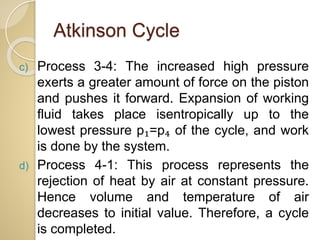 Atkinson Cycle, Ericsson Cycle And Stirling Cycle | PPTX