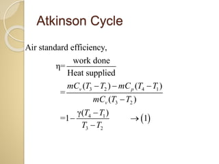 Atkinson Cycle, Ericsson Cycle And Stirling Cycle | PPTX