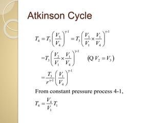 Atkinson Cycle, Ericsson Cycle And Stirling Cycle | PPTX