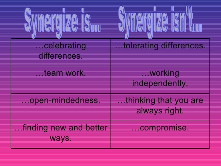 Synergize