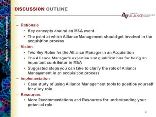 Alliance Management From Both Sides of the M&A Boom | PPT