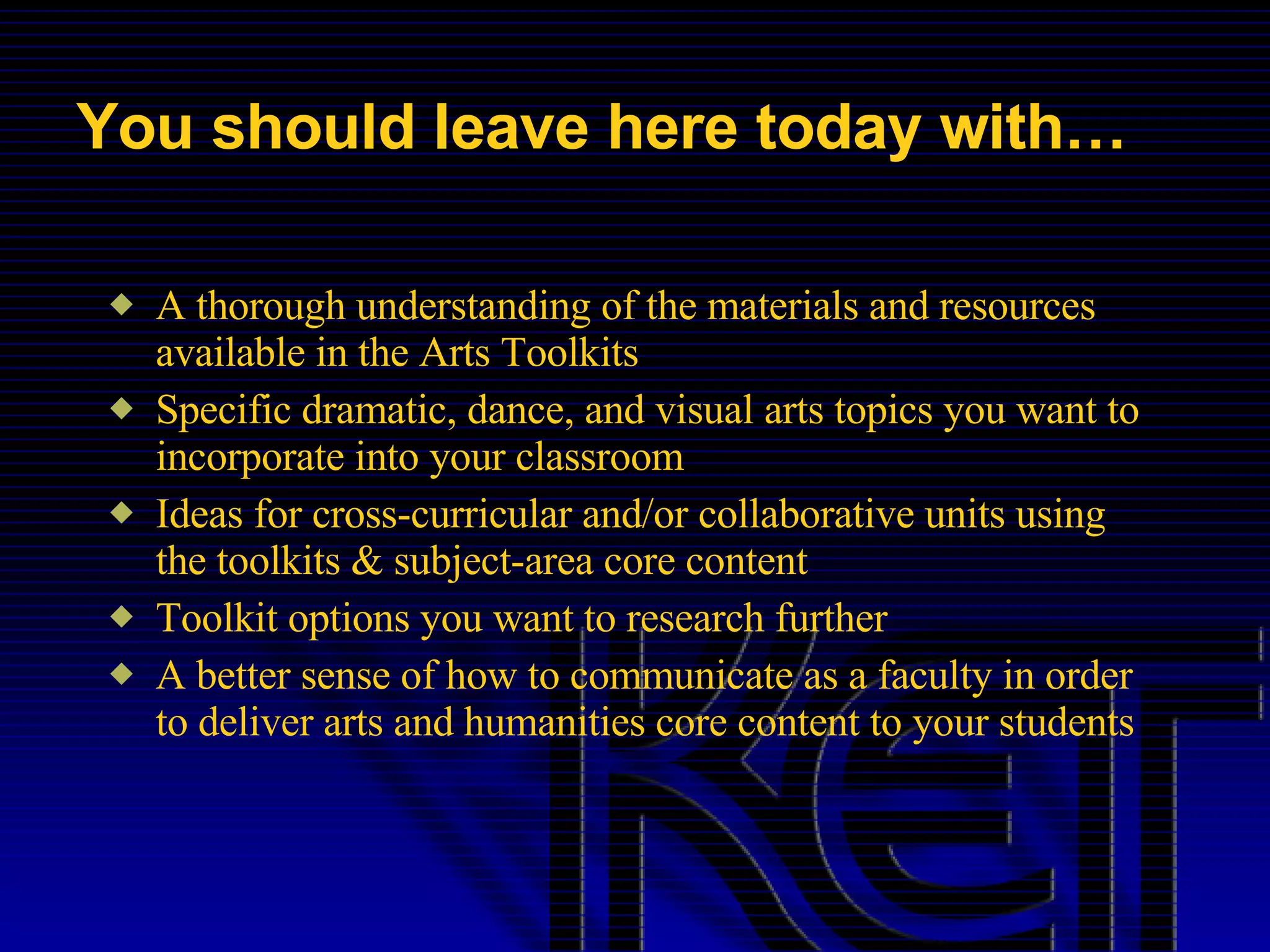 KET Arts Toolkits Overview | PPT
