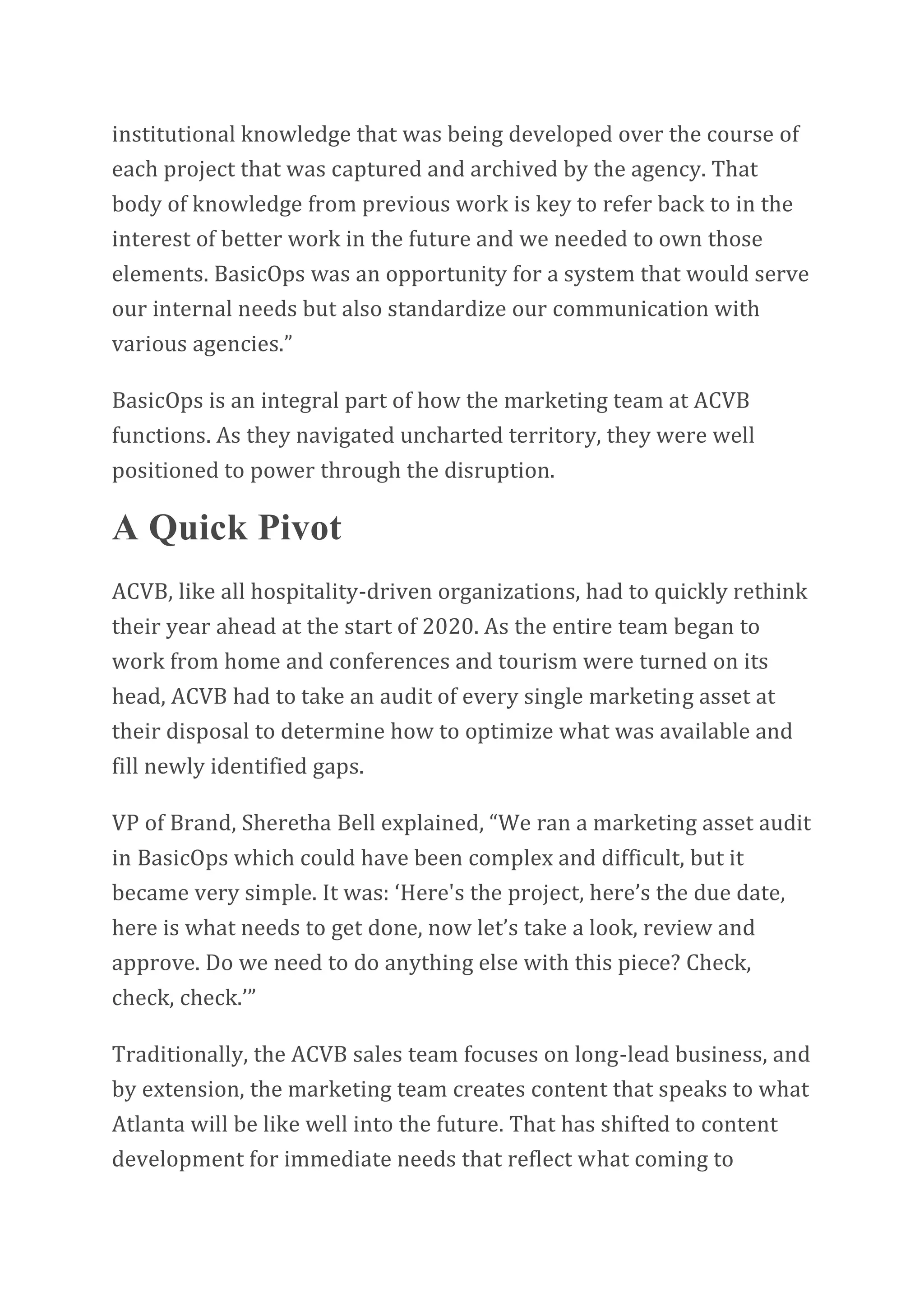 Atlanta Case study basicOps | PDF