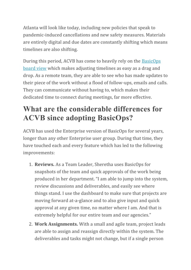 Atlanta Case study basicOps | PDF | Business | Business and Finance