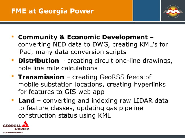 FME and Utilities - A Tool for Every Trade | PPT