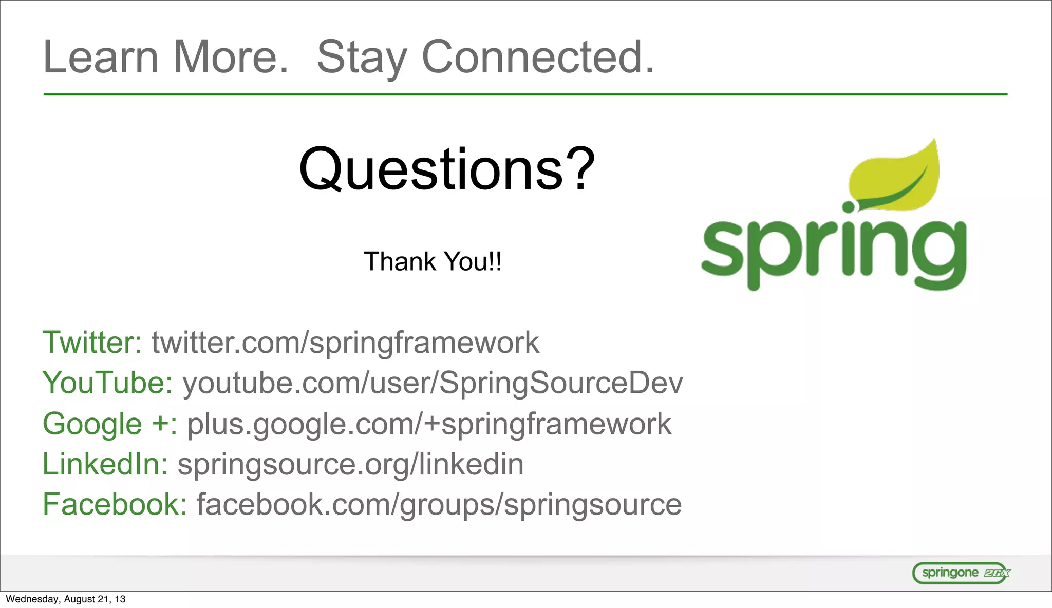 Atlanta JUG - Integrating Spring Batch and Spring Integration | PDF