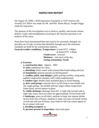 Atlanta Sample Home Inspection Report | PDF