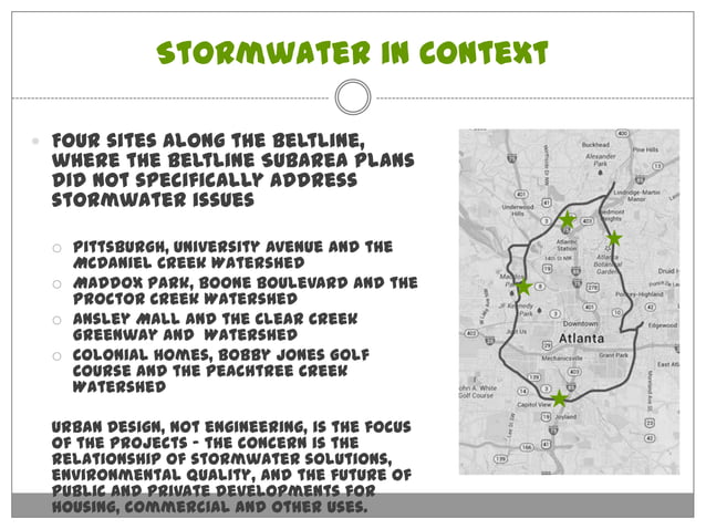 Atlanta urban design and stormwater | PPT