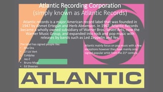 Atlantic records research | PPTX