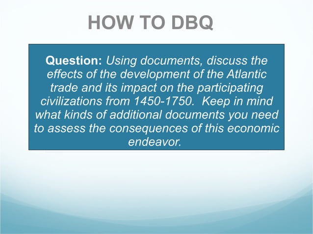 Atlantic Trade Unit Iii Dbq | PPT | Crime & Harmful Acts to Individuals ...