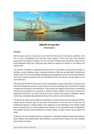 Atlantis in Java Sea (Conference Paper) | PDF