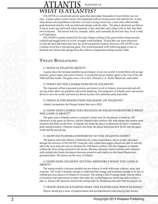 Atlantis playtest v1.0 | PDF