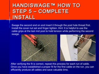 Hand Swage Cable Railing Basics | PPT