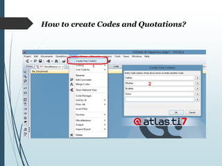 Atlas.ti tutorial | PDF