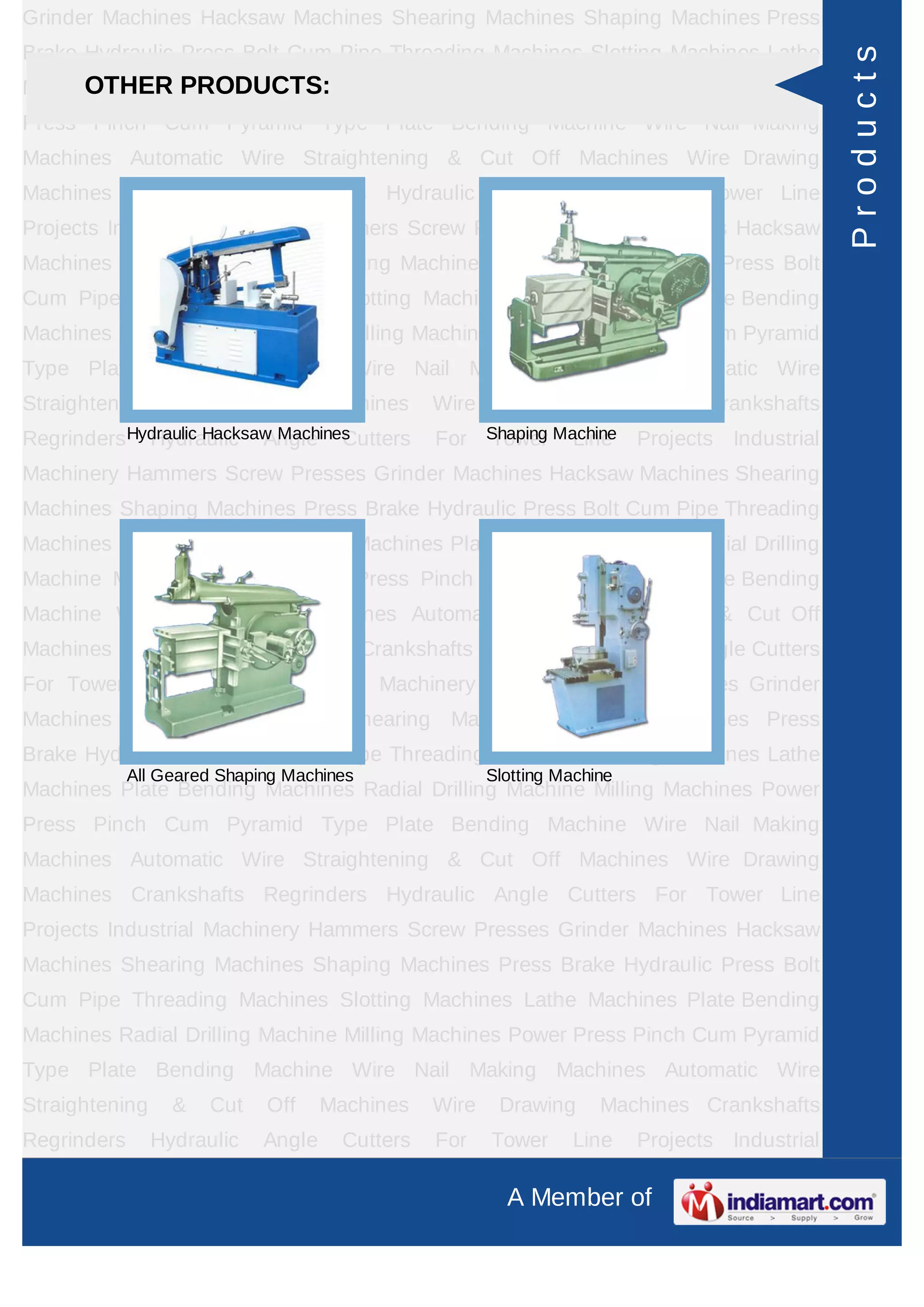 Atlas Machine Tools Corpn., Ludhiana, Industrial Machines | PDF