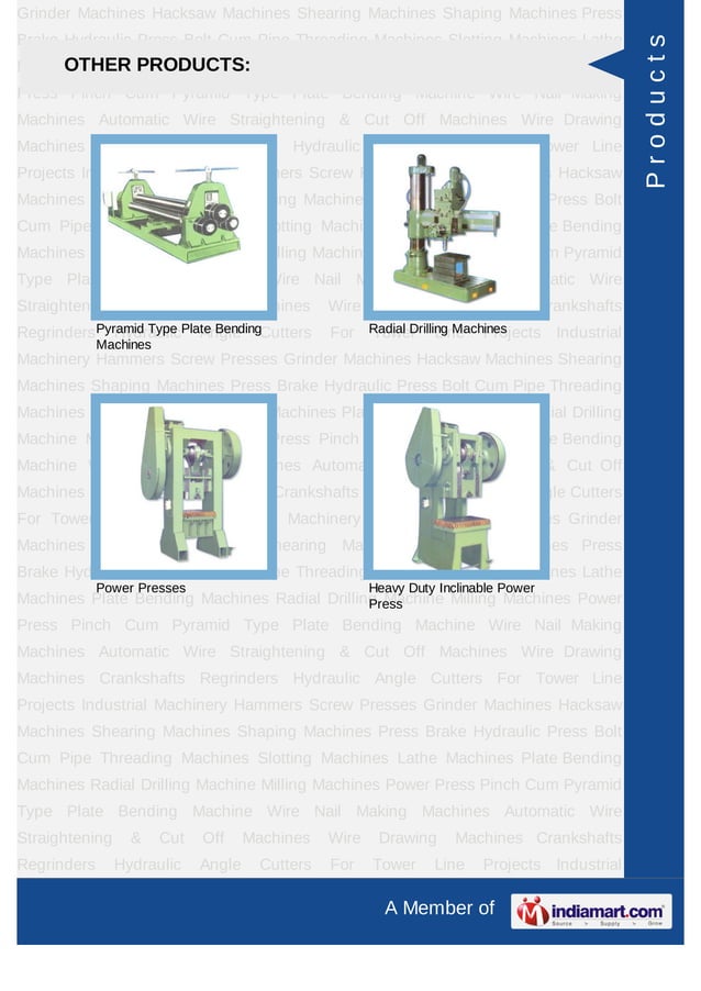 Atlas Machine Tools Corpn., Ludhiana, Industrial Machines | PDF