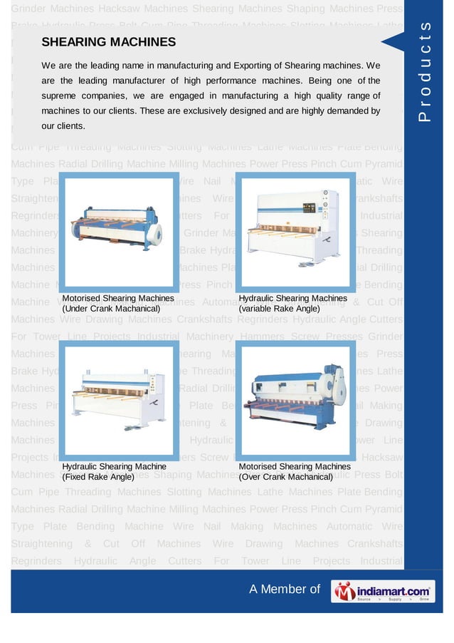 Atlas Machine Tools Corpn., Ludhiana, Industrial Machines | PDF