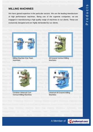 Atlas Machine Tools Corpn., Ludhiana, Industrial Machines | PDF