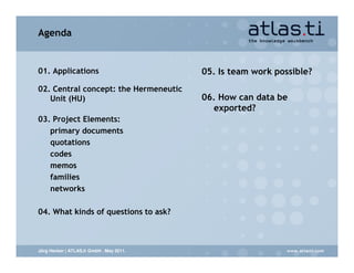 Atlas.ti making sense of research data in policy analysis | PPT