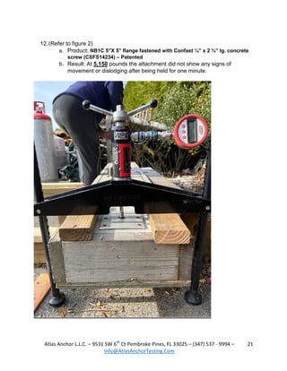 Nill Building Solutions - Atlas Anchor - Concrete Testing | PDF