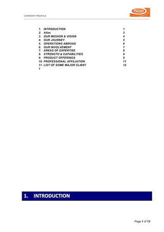 Atlas company profile (Sample) | PDF