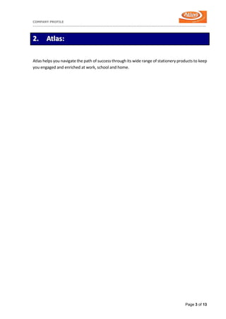 Atlas company profile (Sample) | PDF
