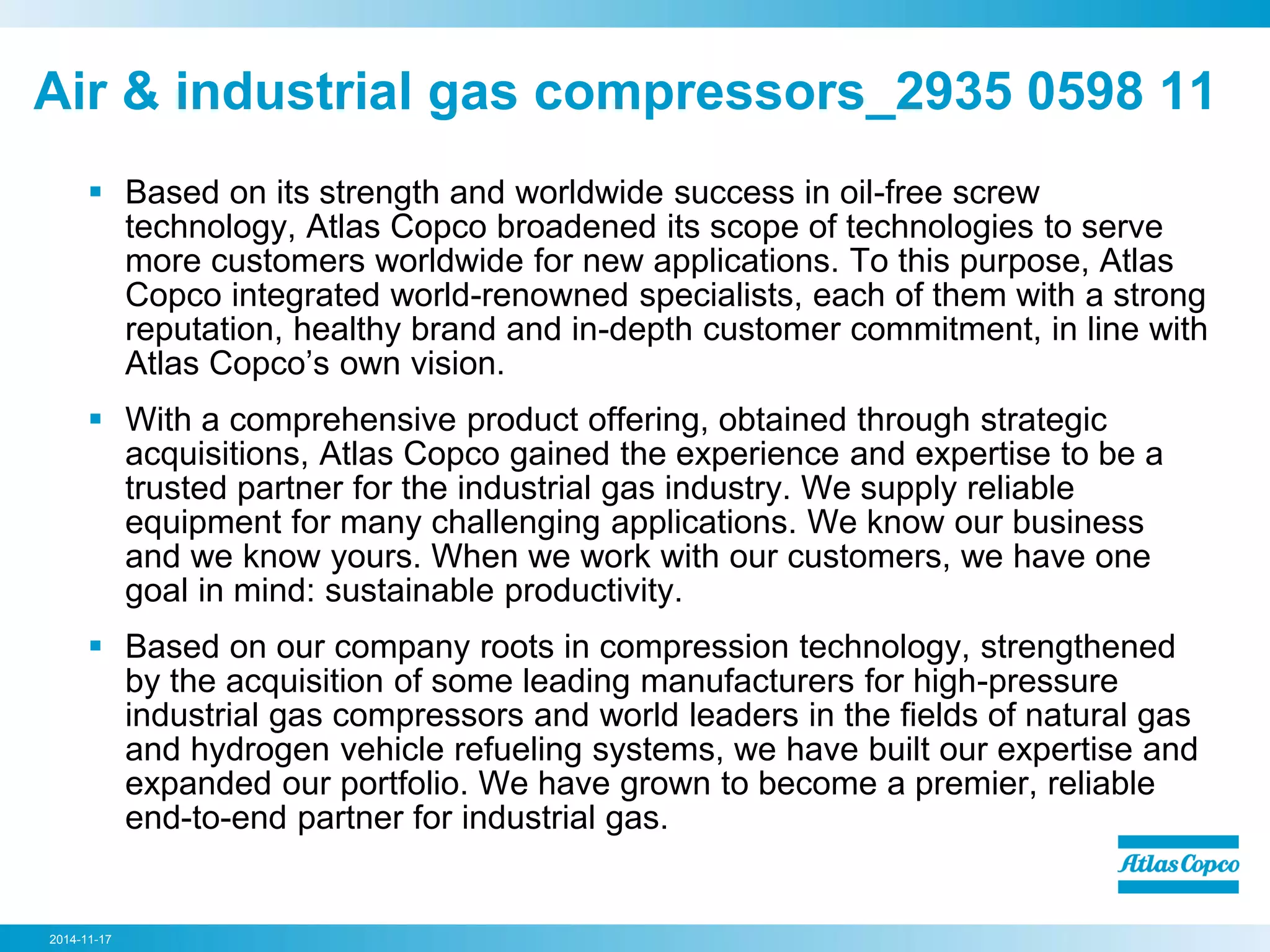 Atlas copco high pressure intro | PDF