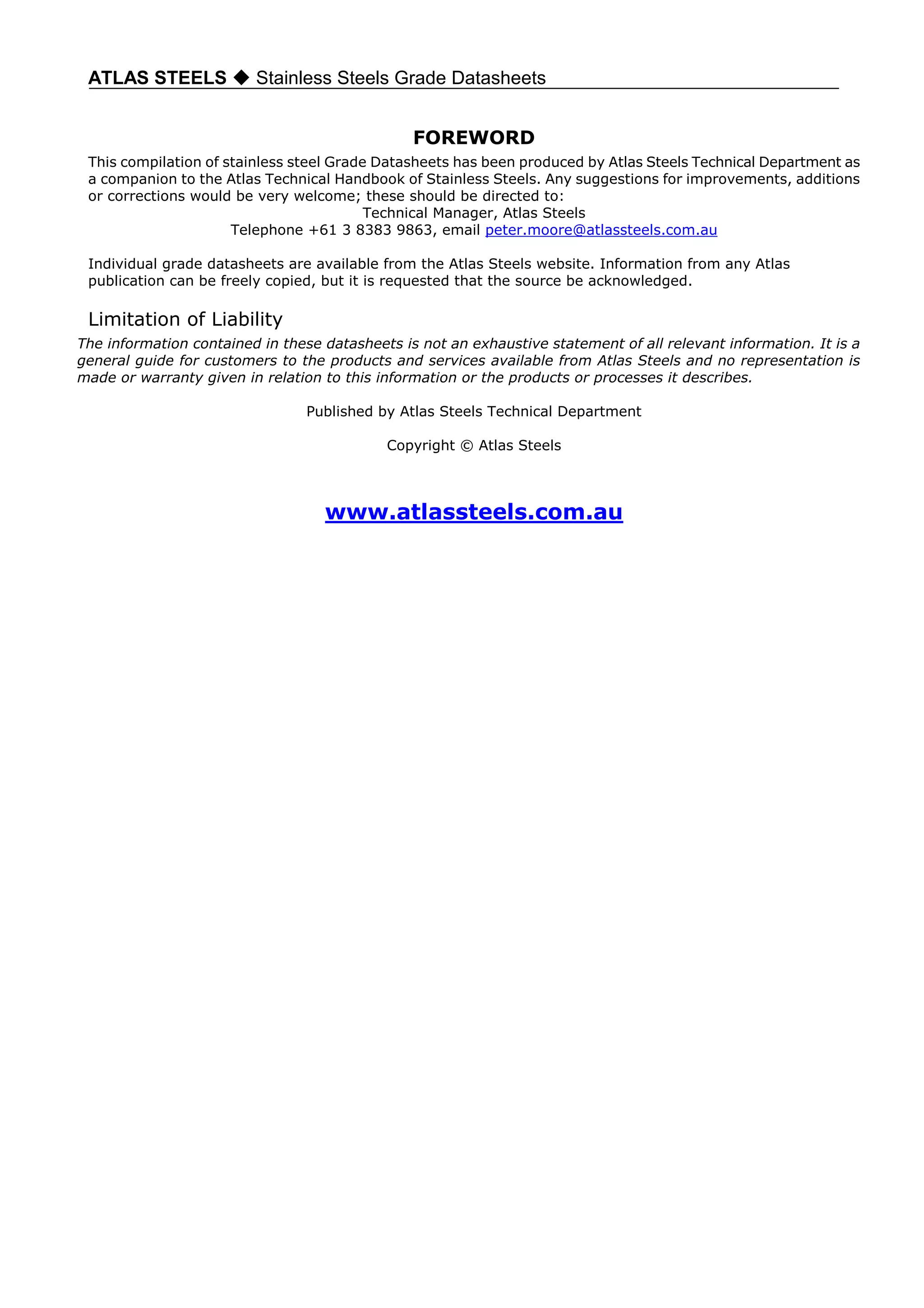 Atlas grade datasheet_-_all_datasheets_rev_aug_2013 | PDF