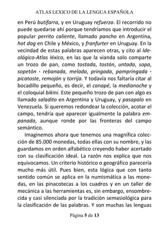 Atlas léxico de la lengua española | PDF