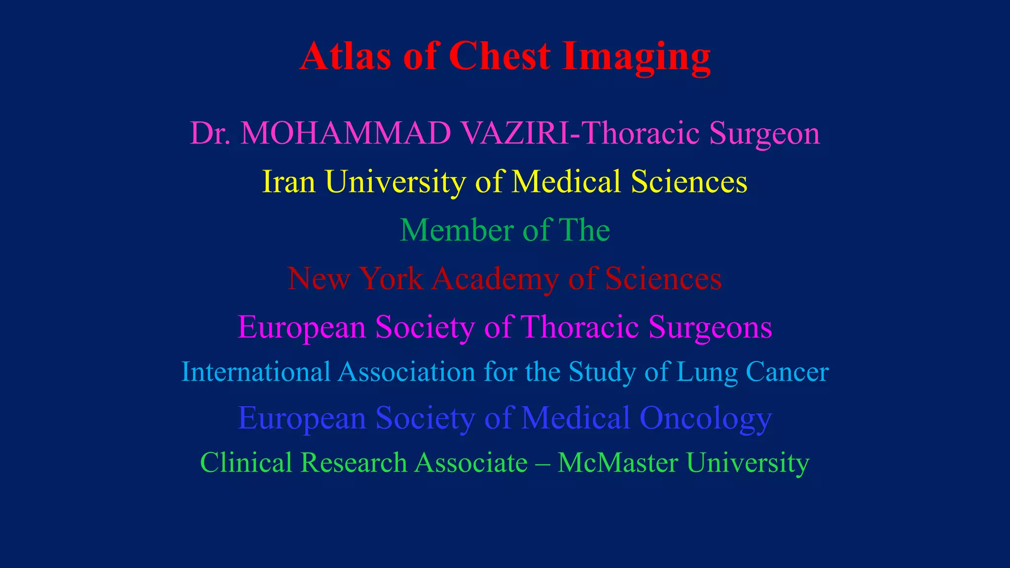 Atlas of chest imaging | PPT