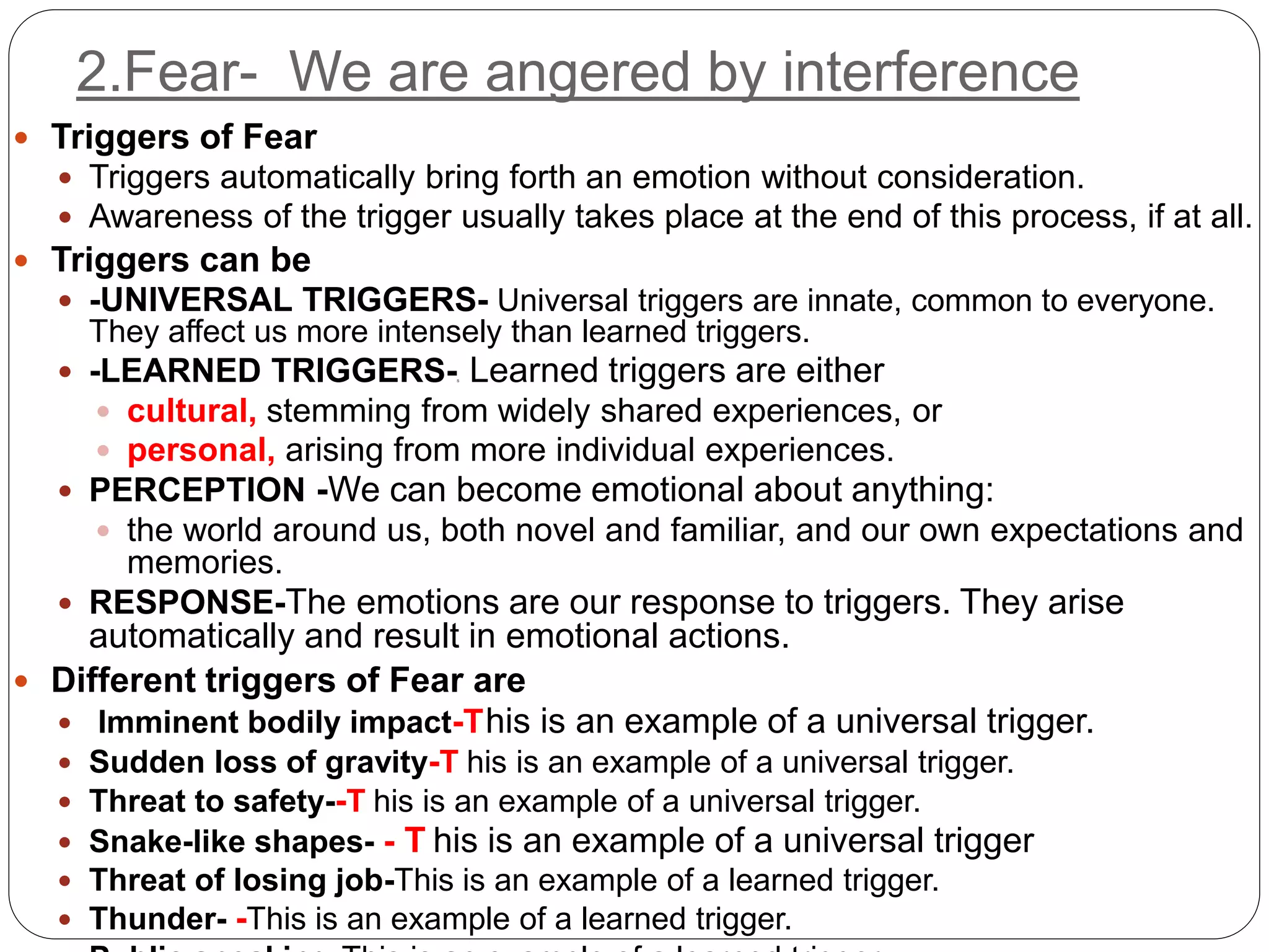 Atlas of emotions part 3 (Fear) | PPTX