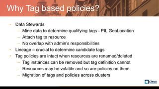 Tag based policies using Apache Atlas and Ranger | PPT