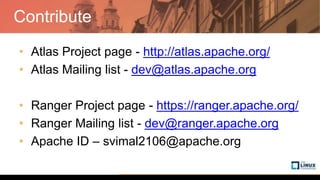 Tag based policies using Apache Atlas and Ranger | PPT