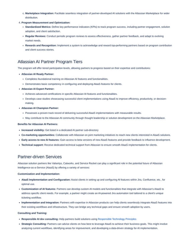 Proposal: Atlassian AI Partner Program - Solutions (FY25) | PDF