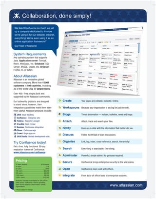 Atlassian Confluence Wiki Brief | PDF