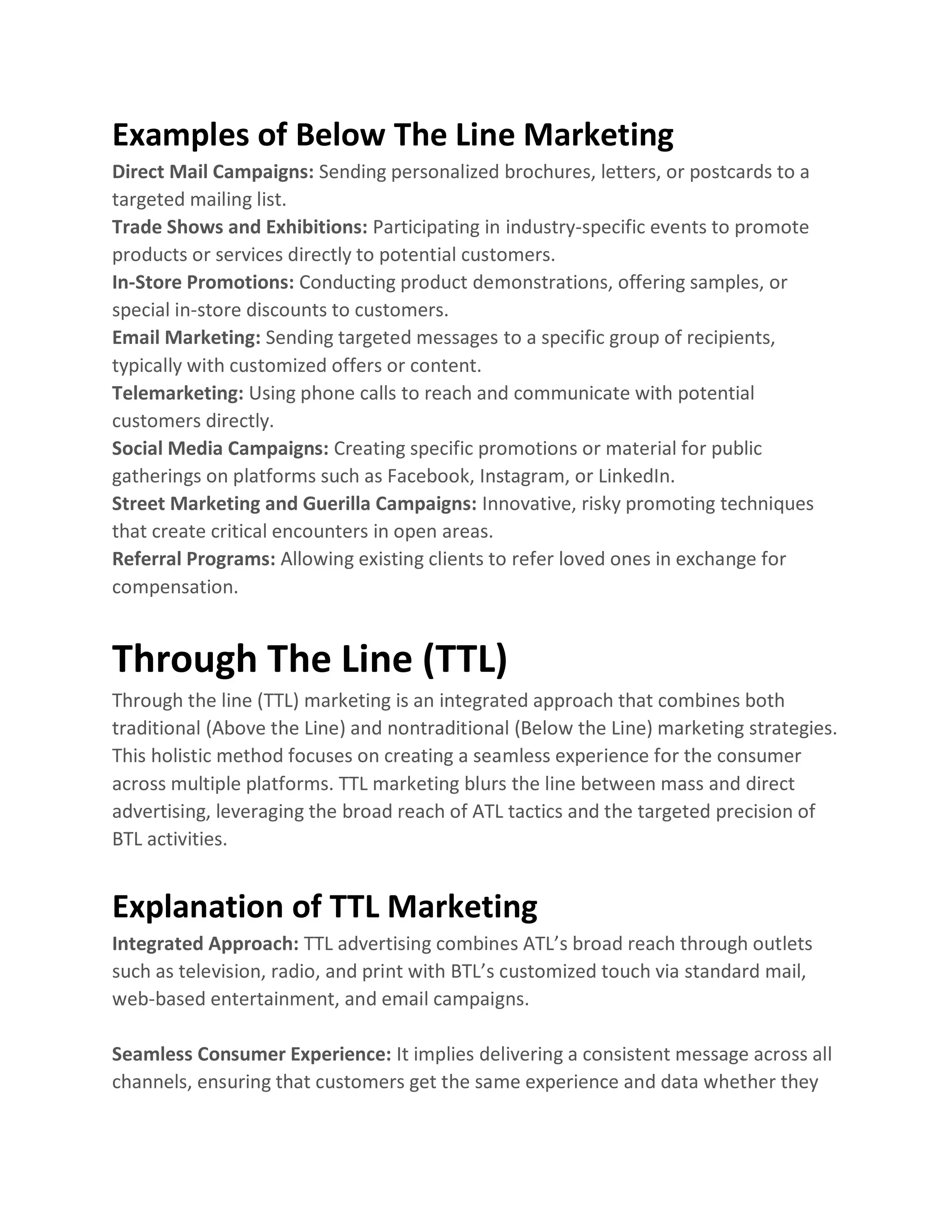ATL, BTL, and TTL Advertising Understanding the Differences | PDF