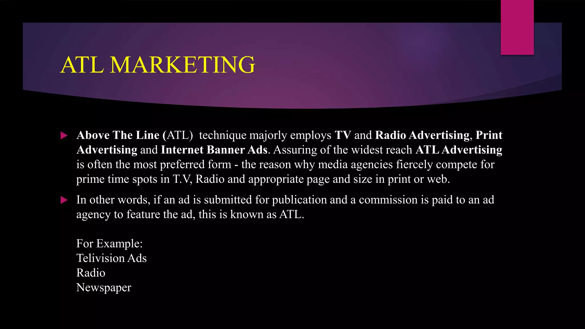 ATL, BTL & TTL MARKETING | PPTX