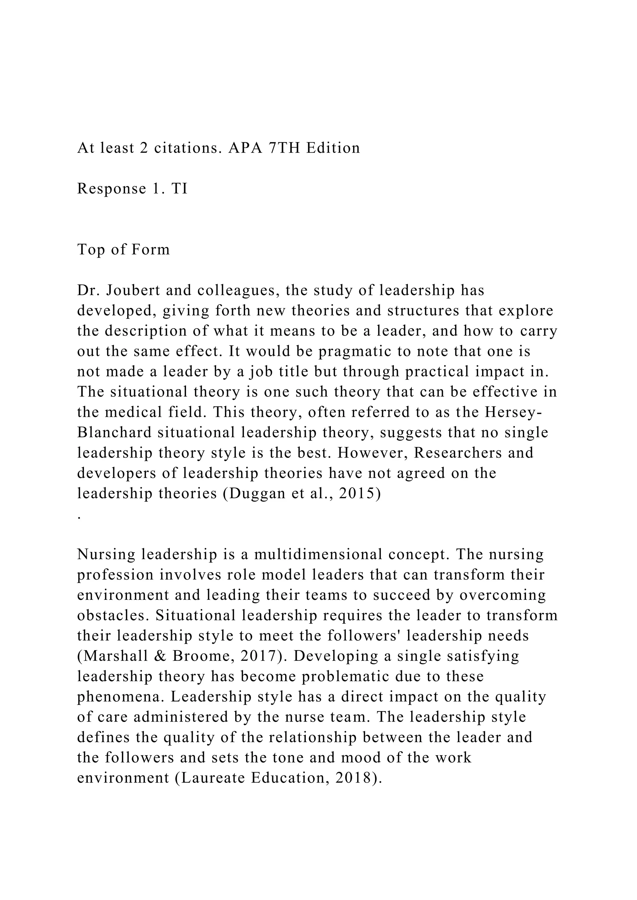 At least 2 citations. APA 7TH EditionResponse 1. TITop.docx