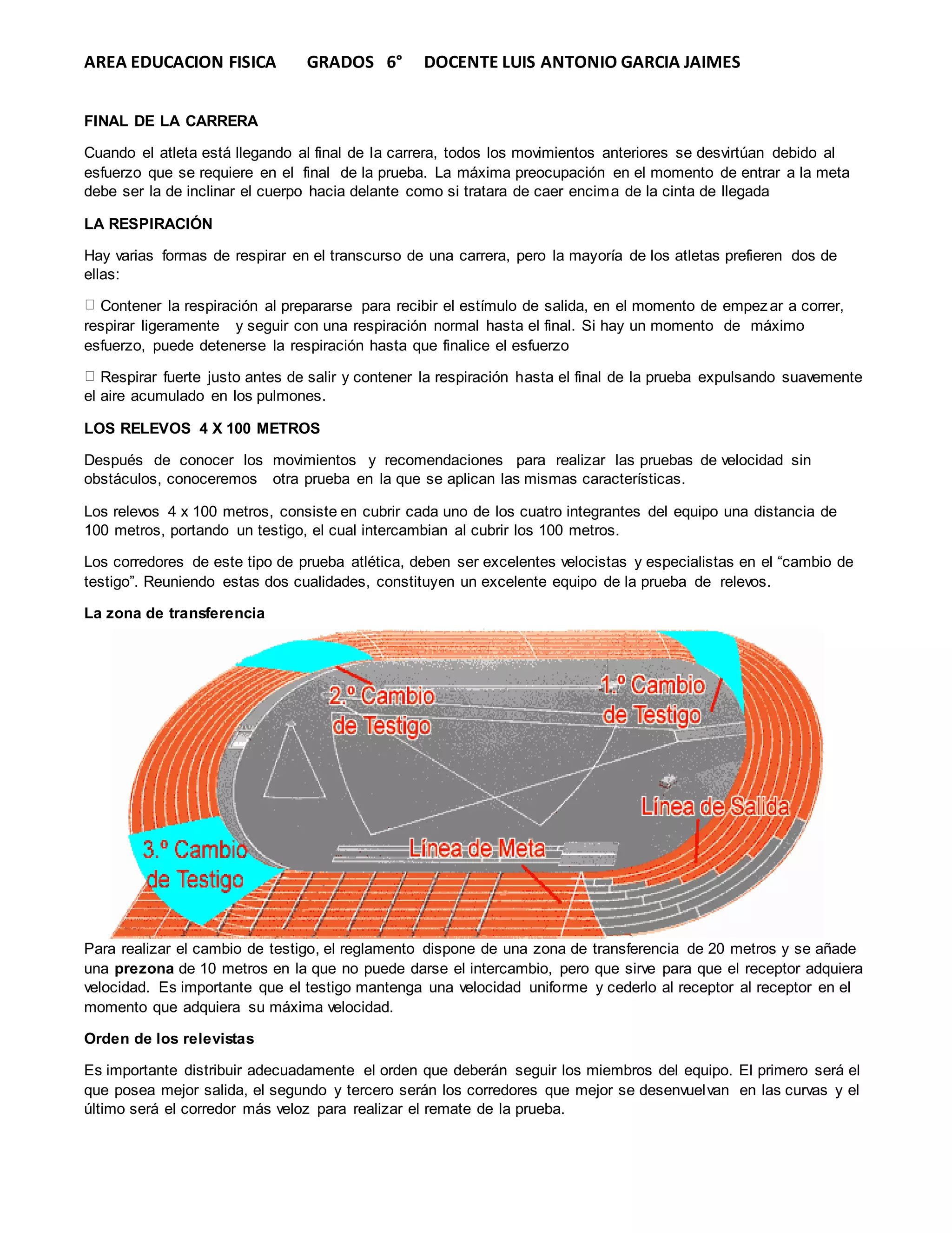 Atletismo velocidad plana 2018 | DOCX
