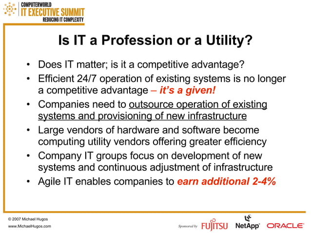 It Infrastructure For The Agile Enterprise Grid Soa And Virtualization Ppt