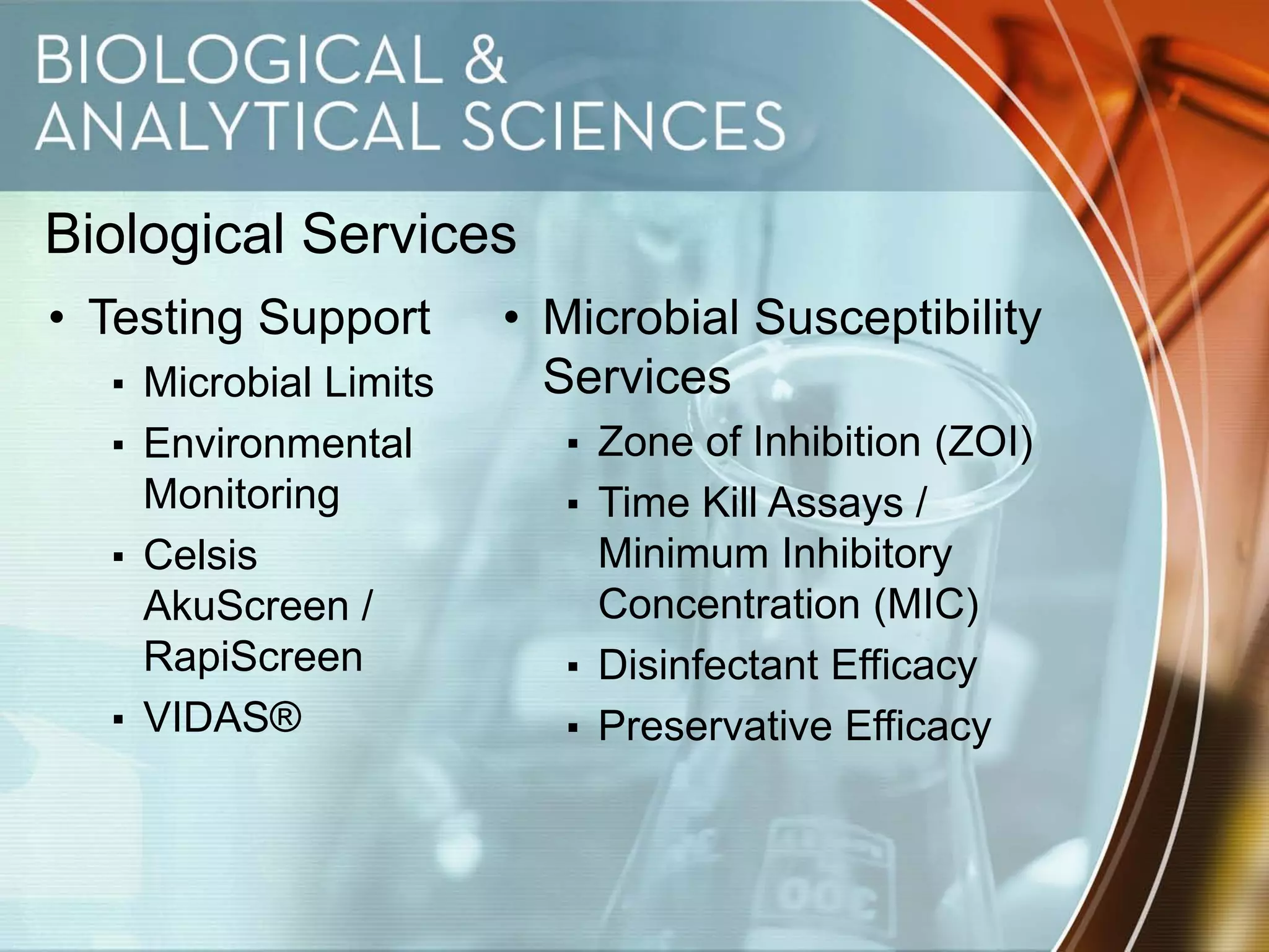 Advanced Testing Laboratory services presentation | PDF