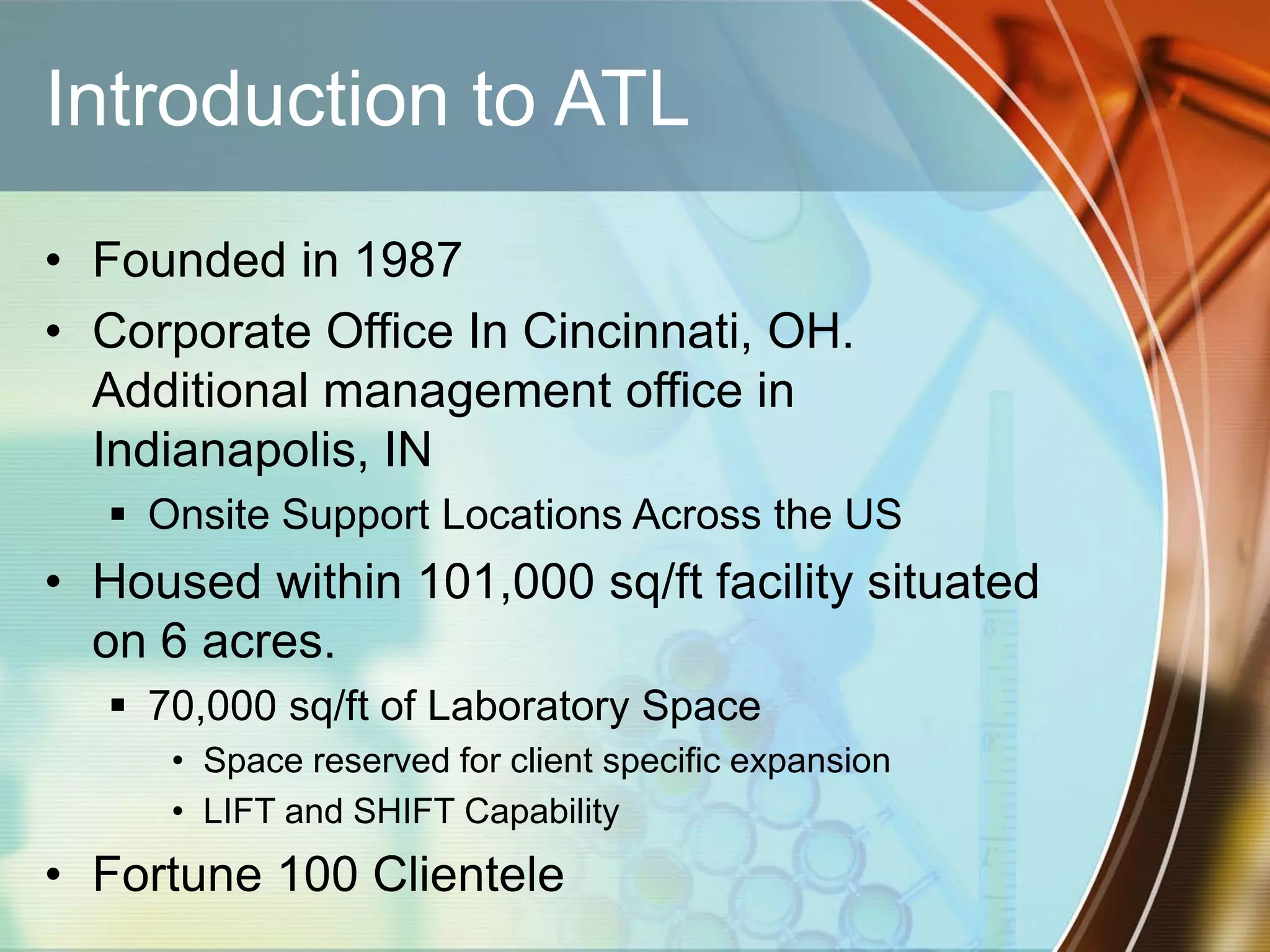 Advanced Testing Laboratory services presentation | PDF